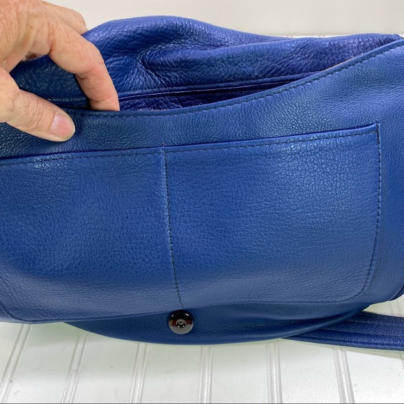 Hartmann | Bags | Hartman Blue Leather Flap Purse | Poshmark